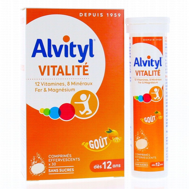 Alvityl Multivitamine Effervescents Sans Sucre 30 comprimés